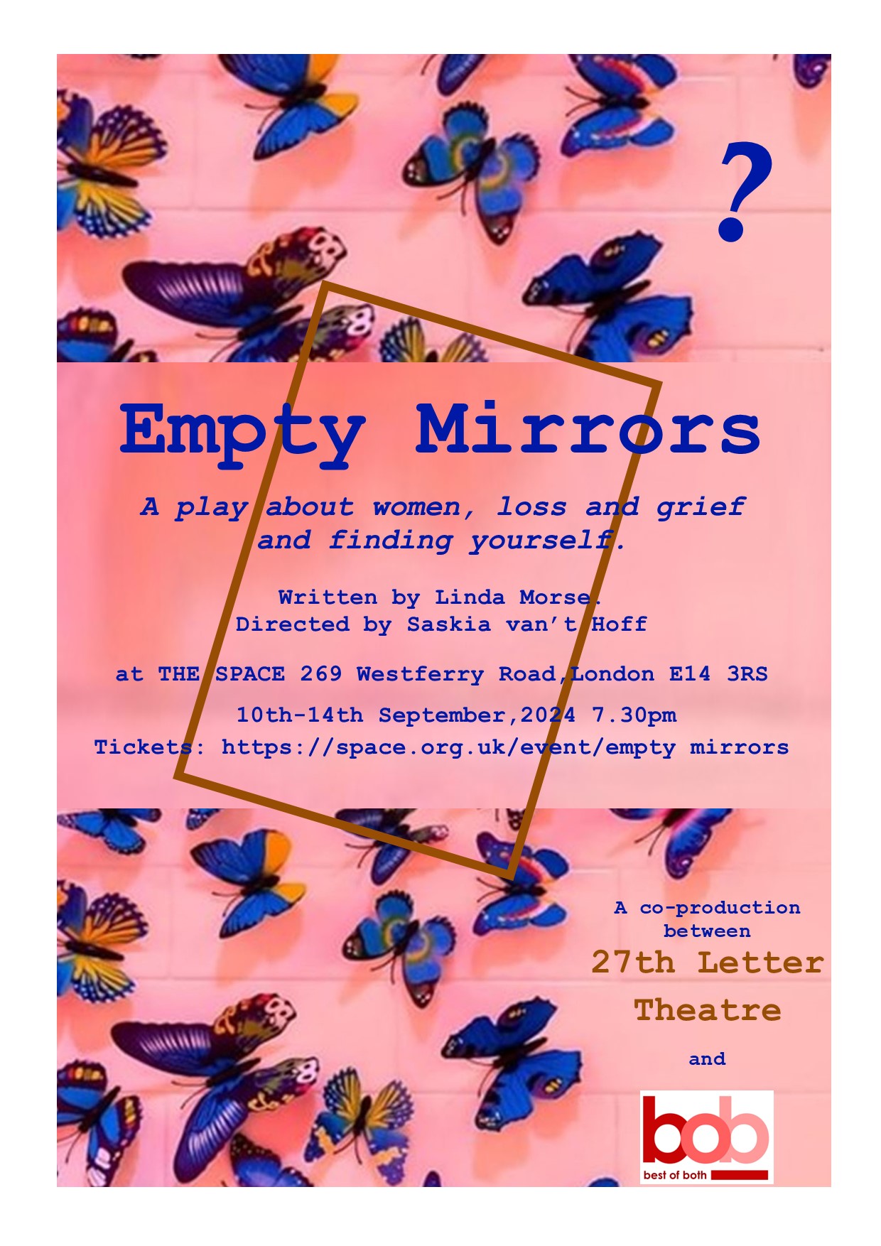 Empty Mirrors, play tackling female issues written by Linda Morse